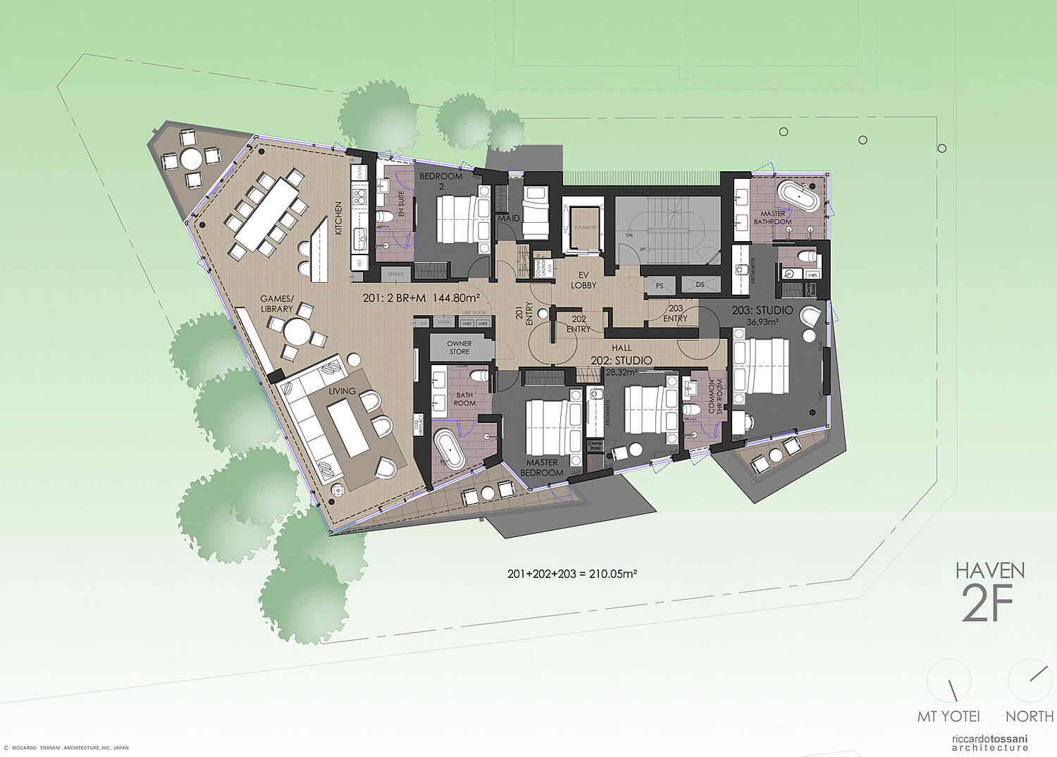 Haven 2F: 3-Key Apartment in Middle Hirafu | Uchi: Japan Real Estate